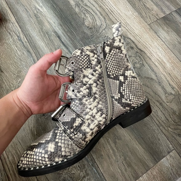 Steve Madden | Shoes | Snake Skin Combat Boots | Poshmark